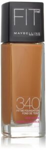 maybelline new york fit me! foundation, 340 cappuccino, 1.0 fluid ounce