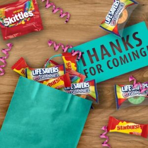 SKITTLES, STARBURST & LIFE SAVERS Fun Size Variety Pack Summer Chewy Candy Assortment, 22.7 oz, 80 Piece Bulk Candy Bag