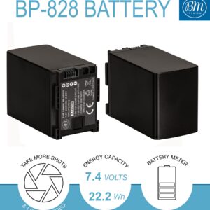 BM Premium BP-828 Battery for Canon VIXIA HF G70 HF G60 HF G50 XA60 XA65 XA70 XA75 XA40 XA45 XA50 XA55 GX10 HF G21 HF G30 HF G40 HFM301 HFM41 HFM400 XA10 XA11 XA15 XA20 XA25 XA30 XA35 XF400 XF405