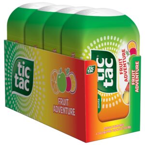 tic tac fruit adventure mints, 4 count, on-the-go refreshment, 3.4 oz each