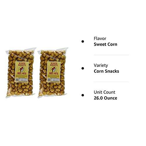 Buc-ee's Famous Beaver Nuggets Sweet Corn Puff Snacks, 13 Ounces (Pack of Two 13 Ounce Bags - 26 Ounces Total))