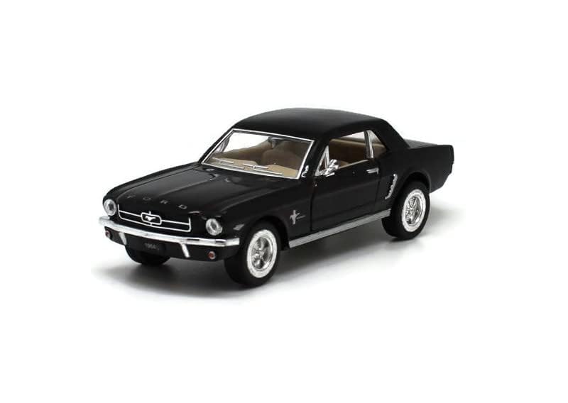 1964 1/2 Ford Mustang In Black Diecast 1:36 Scale By Kinsmart