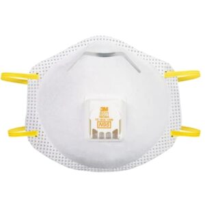 3M 8511 Sanding And Fiberglass N95 Cool Flow Valved Respirator, NIOSH-Approved, Relief From Dusts And Certain Particles During Sanding, Pollen, Mold Spores, Dust Particles, 5-Pack