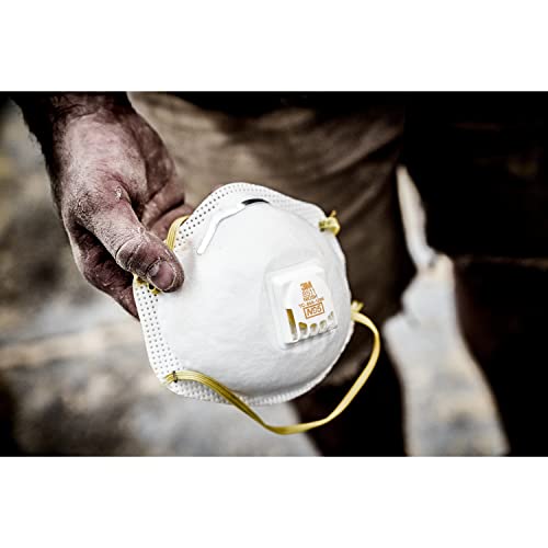 3M 8511 Sanding And Fiberglass N95 Cool Flow Valved Respirator, NIOSH-Approved, Relief From Dusts And Certain Particles During Sanding, Pollen, Mold Spores, Dust Particles, 5-Pack