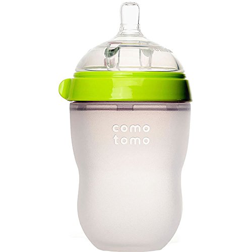 Comotomo Natural Feel 8 Ounce Baby Bottle 3 Pack - Green