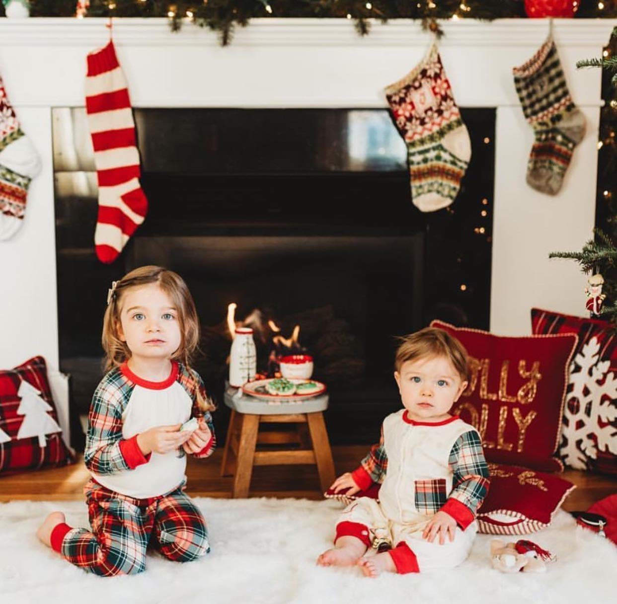 Child to Cherish Santa's Message Plate Set, Santa Cookie Plate, Santa Milk jar, and Reindeer Treat Bowl