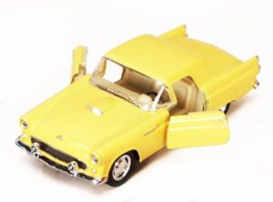 1955 ford thunderbird hard top in yellow diecast 1:36 scale by kinsmart