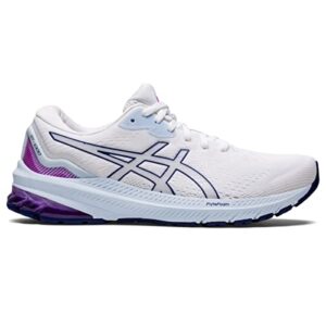 ASICS Women's GT-1000 11 Running Shoes, 9, White/Dive Blue