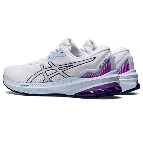 ASICS Women's GT-1000 11 Running Shoes, 9, White/Dive Blue