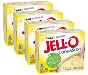 jell-o, cook & serve, pudding & pie filling, lemon,2.9 ounce (pack of 4)