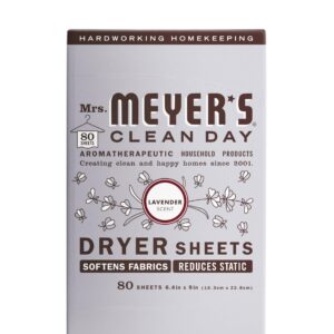 Mrs. Meyer's Clean Day Dryer Sheets, Lavender, 80 ct