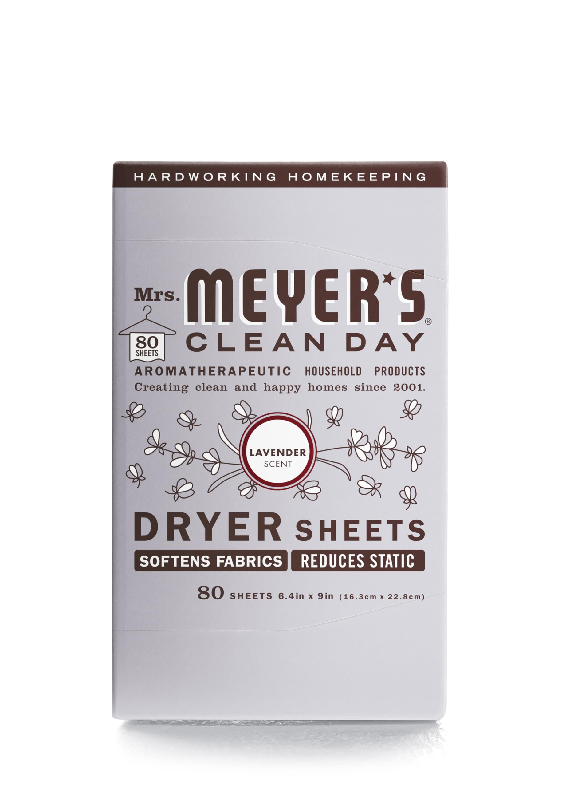 Mrs. Meyer's Clean Day Dryer Sheets, Lavender, 80 ct