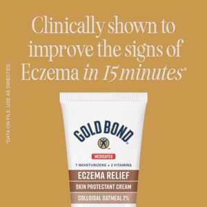 Gold Bond Medicated Eczema Relief Skin Protectant Cream, 8 oz., With 2% Colloidal Oatmeal