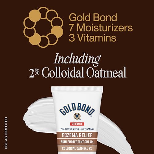 Gold Bond Medicated Eczema Relief Skin Protectant Cream, 8 oz., With 2% Colloidal Oatmeal