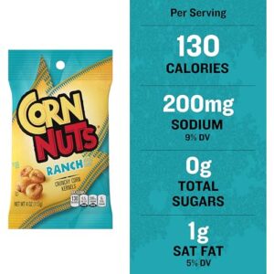 CORN NUTS Ranch Crunchy Corn Kernels Snack, 4 Ounce (Pack of 12)