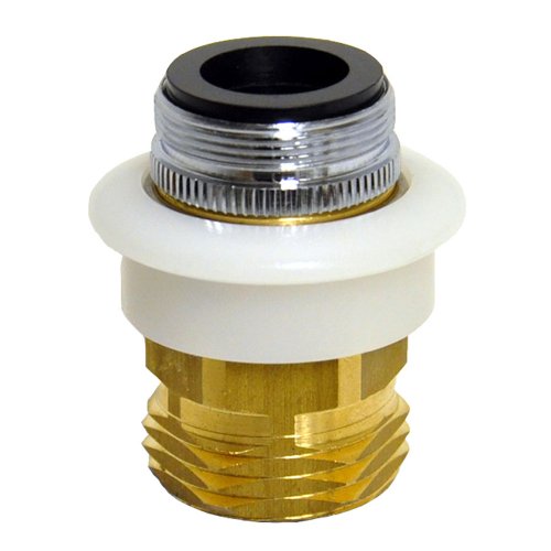 DANCO Dishwasher Snap Coupling Adapter, 15/16 in.-27M or 55/64 in.-27F x 3/4 in. GHTM, Brass (10521), Brass/Antique Brass