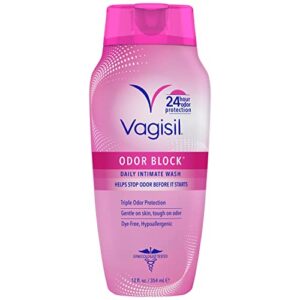 vagisil feminine wash for intimate area hygiene, odor block, gynecologist tested, hypoallergenic, 12 oz, (pack of 1)