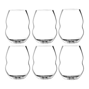 riedel swirl stemless red wine glass, set of 6