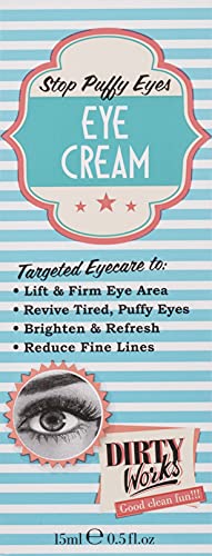 Dirty Works Stop Puffy Eyes Perfecting Eye Cream - Boosted with a Proven Eye Tightening Peptide, Stimulating Caffeine to Improve Circulation and Light Reflectors to Help Brighten Dark Circles