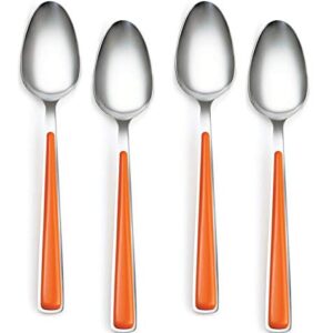 Fiesta 20-Piece Merengue Flatware Silverware Set, Service for 4, Stainless Steel/ABS, Includes Forks/Knives/Spoons, Multicolor