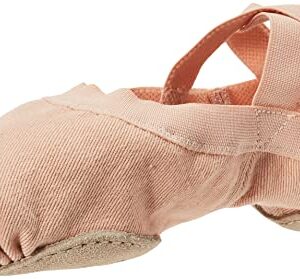 Bloch Dance Women's Synchrony Split Sole Stretch Canvas Ballet Slipper/Shoe, Pink, 7