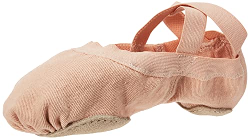 Bloch Dance Women's Synchrony Split Sole Stretch Canvas Ballet Slipper/Shoe, Pink, 7