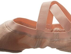 Bloch Dance Women's Synchrony Split Sole Stretch Canvas Ballet Slipper/Shoe, Pink, 7