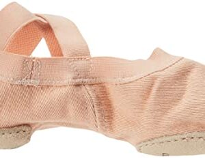 Bloch Dance Women's Synchrony Split Sole Stretch Canvas Ballet Slipper/Shoe, Pink, 7