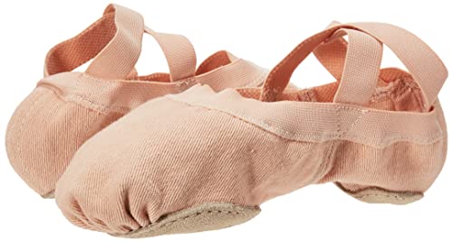 Bloch Dance Women's Synchrony Split Sole Stretch Canvas Ballet Slipper/Shoe, Pink, 7