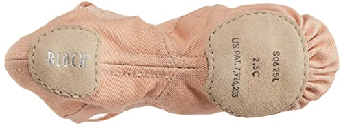 Bloch Dance Women's Synchrony Split Sole Stretch Canvas Ballet Slipper/Shoe, Pink, 7