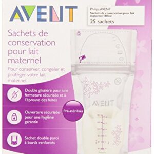 Philips AVENT Breast Milk Storage Bags, 6 Ounce, 25 Count