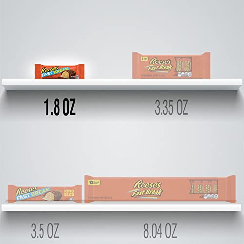 REESE'S FAST BREAK Peanut Butter Nougat Candy Bars, 1.8 oz (Pack of 18)