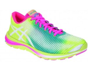 gel super j33 - womens - white/lime/flash pink