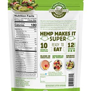 Organic Hemp Hearts, 12oz; 10g Plant Based Protein and 12g Omega 3 & 6 per Srv | Smoothies, yogurt & salad | Non-GMO, Vegan, Keto, Paleo, Gluten Free | Manitoba Harvest