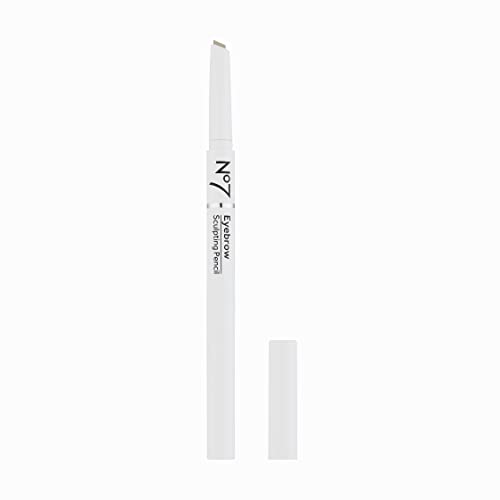 No7 Beautifully Brows Sculpting Pencil - Blonde - Angled Tip Precision Brow Pencil with Brush Tip to Comb and Style Brows (0.2g)