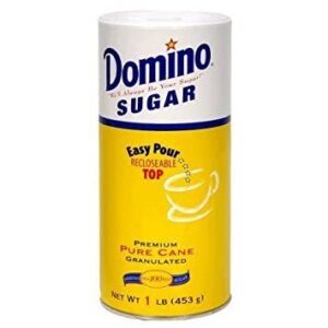 domino premium pure cane granulated sugar with easy pour recloseable top 16 oz. (pack of 1)