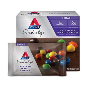 atkins endulge chocolate peanut candies, dessert favorite, 0g sugar, 20 counts