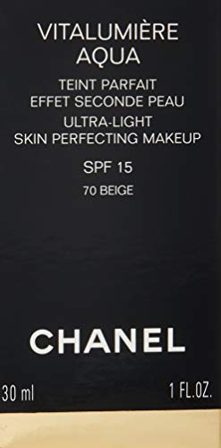 Vitalumiere Aqua Ultra-Light Skin Perfecting Makeup by Chanel 70 Beige SPF15 30ml