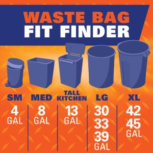 Hefty Strong Large Trash Bags, 30 Gallon, 56 Count