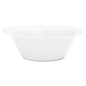 Dart 12BWWCR 10-12 oz White Unlaminated Foam Bowl (Case of 1000)