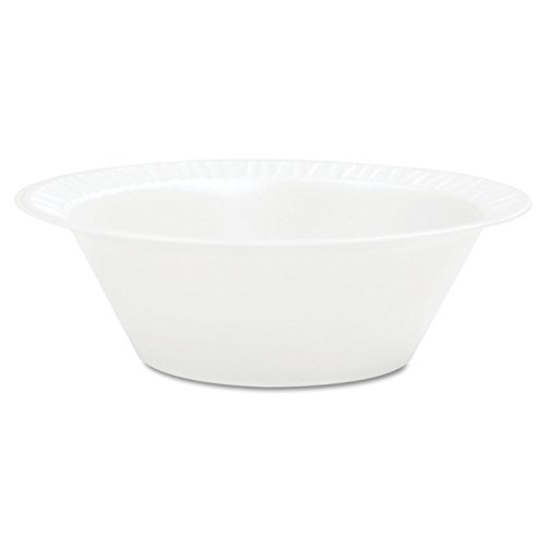 Dart 12BWWCR 10-12 oz White Unlaminated Foam Bowl (Case of 1000)