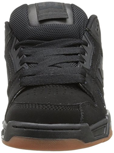 DC Men's Stag Low Top Skate Shoe, Black/Gum, 11 D US