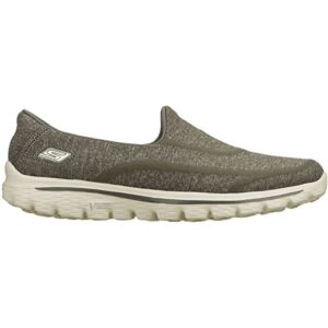 Skechers Performance Women's Go Walk 2 Super Sock Slip-On Walking Shoe,Old Charcoal,8.5 M US