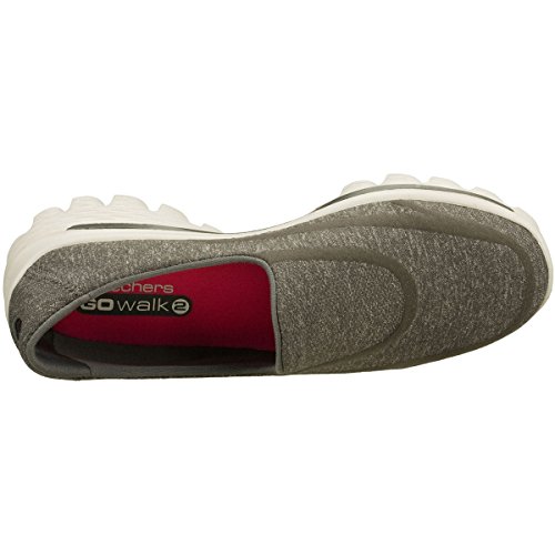 Skechers Performance Women's Go Walk 2 Super Sock Slip-On Walking Shoe,Old Charcoal,8.5 M US