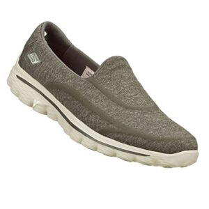 Skechers Performance Women's Go Walk 2 Super Sock Slip-On Walking Shoe,Old Charcoal,8.5 M US