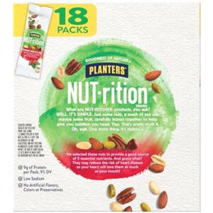 planters nut-rition heart healthy nut mix, snack mix, 1.5 oz, 18 count