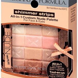 Physicians Formula Shimmer Strips Custom All-in-1 Nude Palette for Face & Eyes Warm Nude