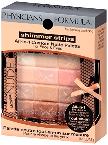 Physicians Formula Shimmer Strips Custom All-in-1 Nude Palette for Face & Eyes Warm Nude