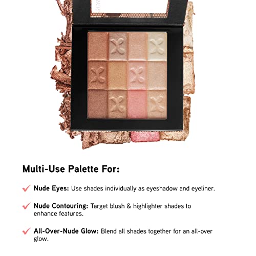 Physicians Formula Shimmer Strips Custom All-in-1 Nude Palette for Face & Eyes Warm Nude