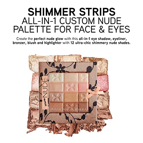 Physicians Formula Shimmer Strips Custom All-in-1 Nude Palette for Face & Eyes Warm Nude